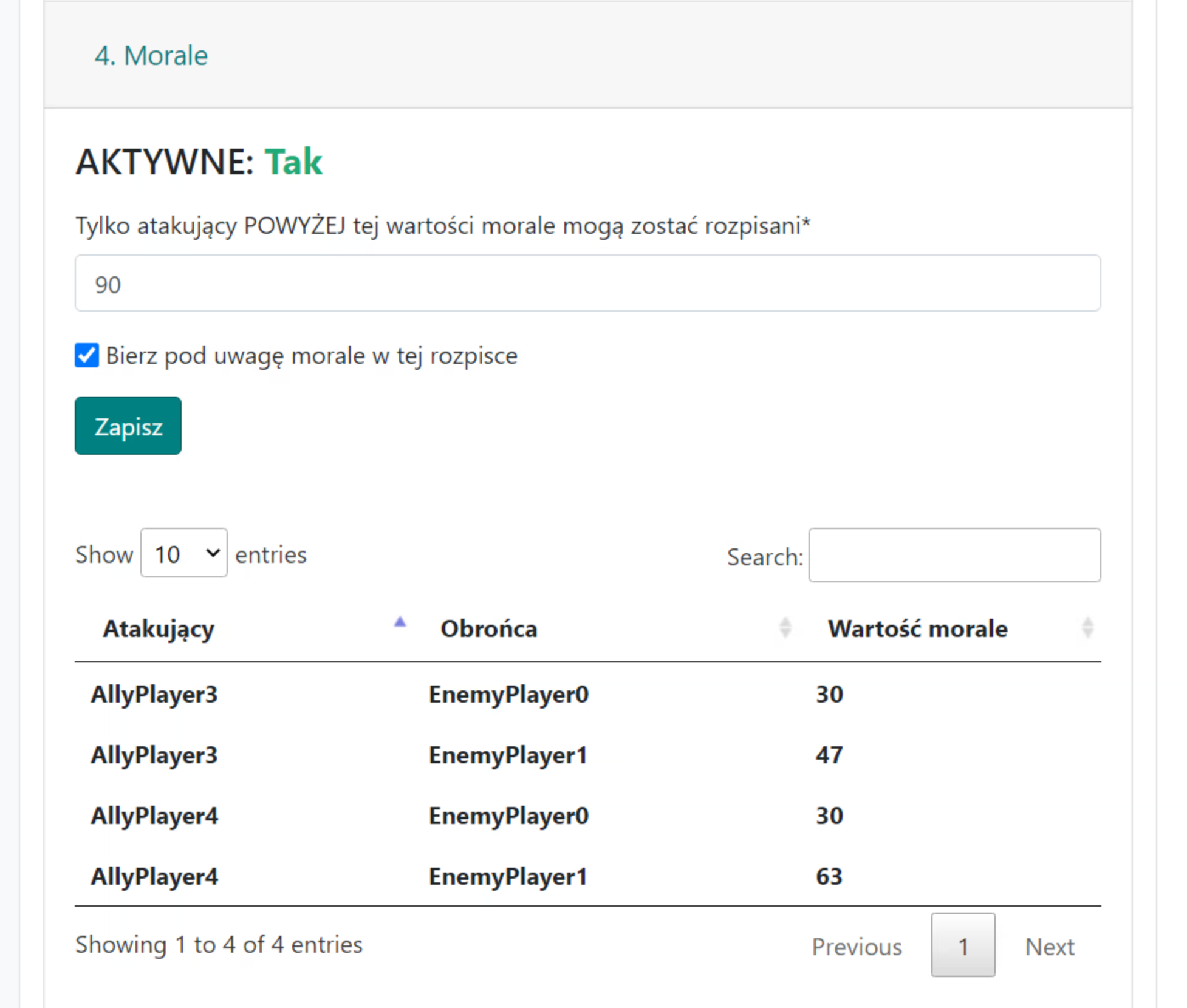 4. Morale - Plemiona Planer